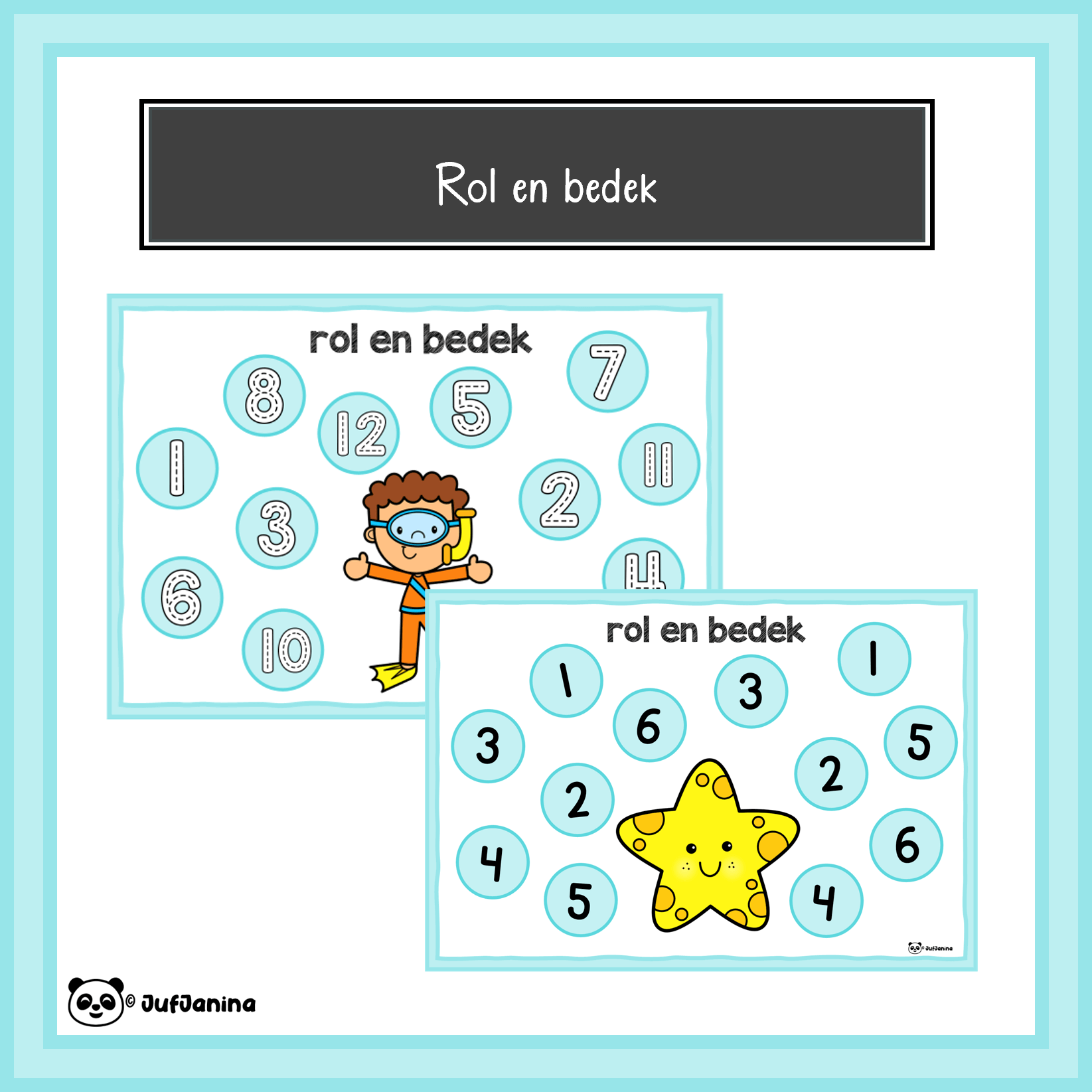 Rol en bedek (onderwaterwereld) - JufJanina