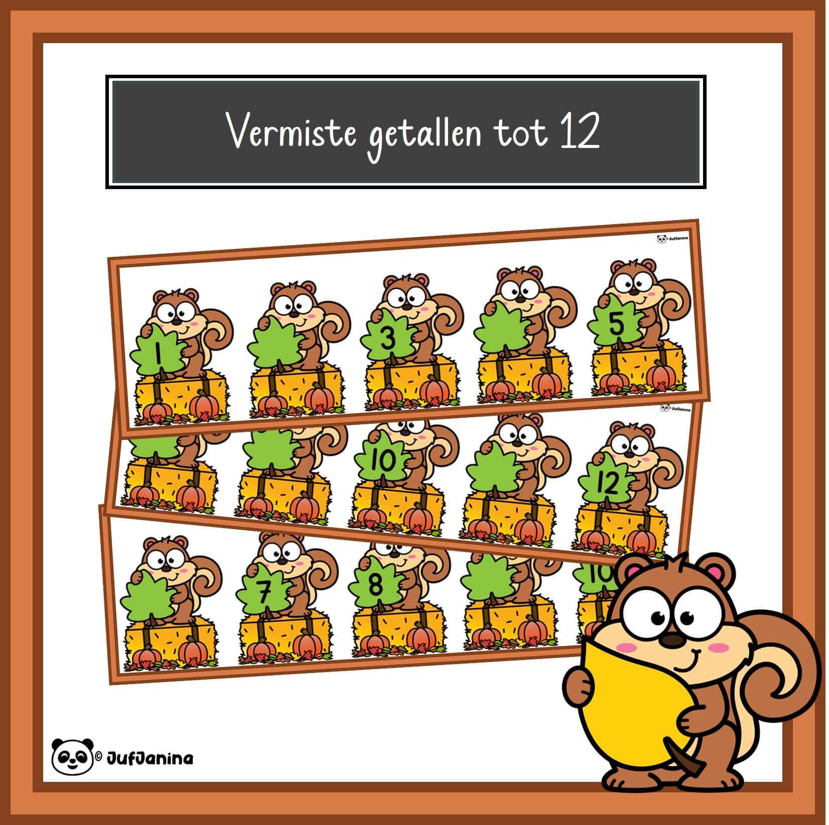 Vermiste getallen tot 12 - JufJanina