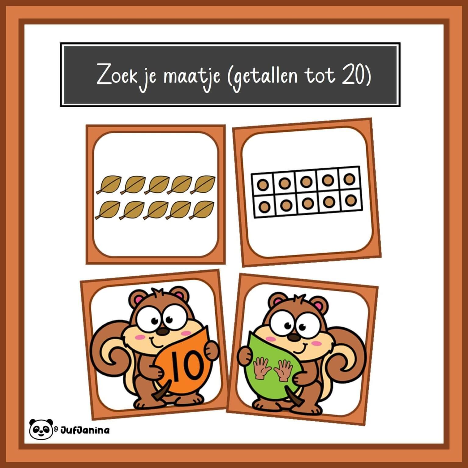 Werkblad - eerlijk verdelen (Herfst) - JufJanina