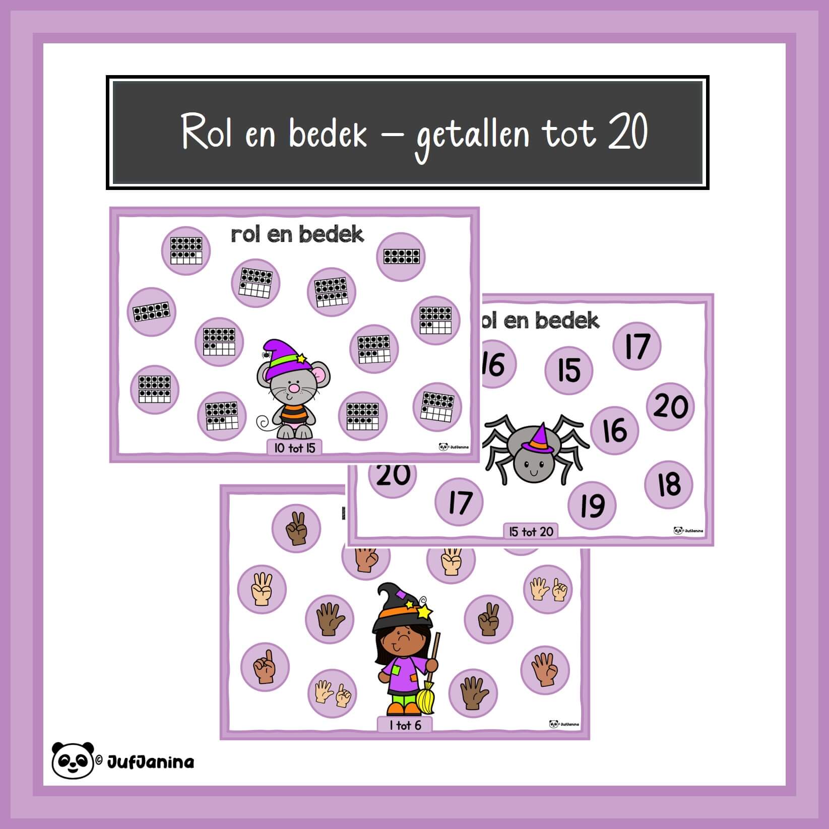 Rol en bedek - Halloween - JufJanina